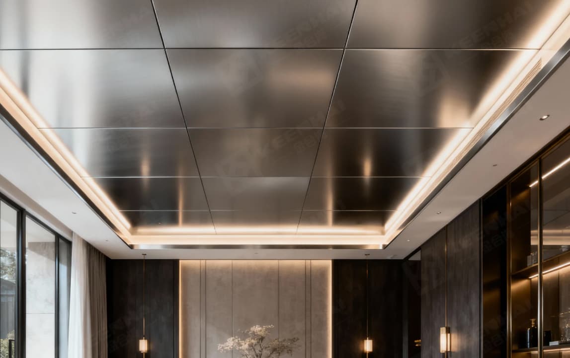 Sandblasted Stainless Steel Ceiling Panels - KEENHAI